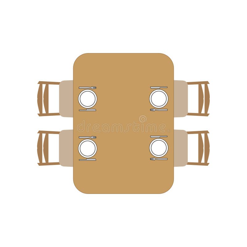 Family Meeting Point the Round Table Together Stock Vector ...