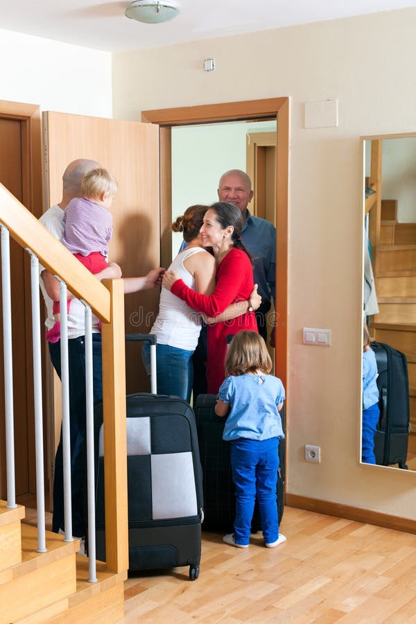 Family meeting relatives stock image. Image of mother - 46801439