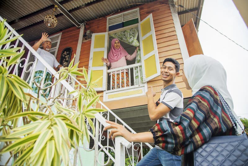 Family Members Back Home for Eid Celebrations Stock Photo - Image of ...