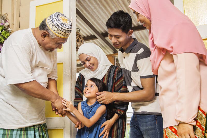 Family Members Back Home for Eid Celebrations Stock Photo - Image of ...