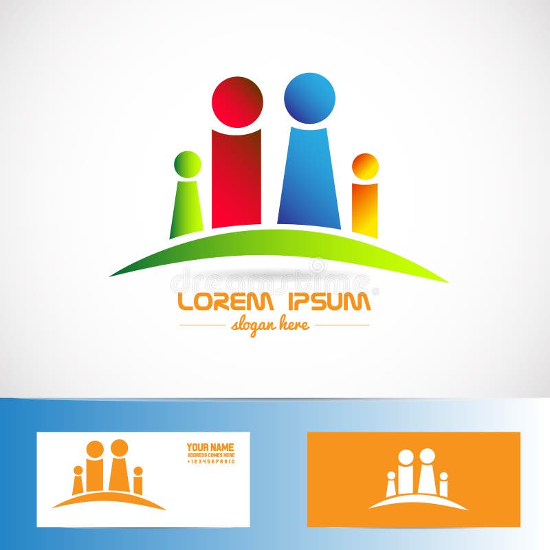 Family members logo stock vector. Illustration of together - 55782751