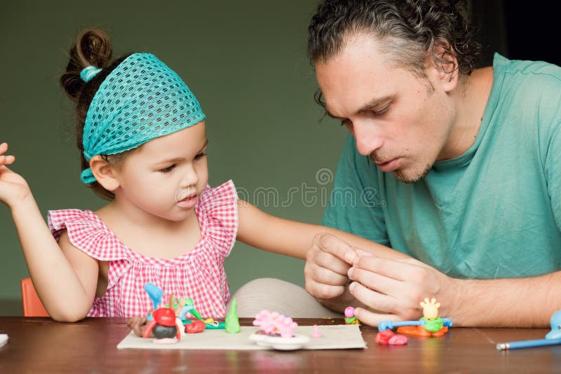 Family molded from clay stock image. Image of classroom - 79388583