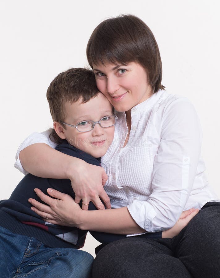 Family: Mom, Dad and Son in Glasses Stock Image - Image of portrait ...