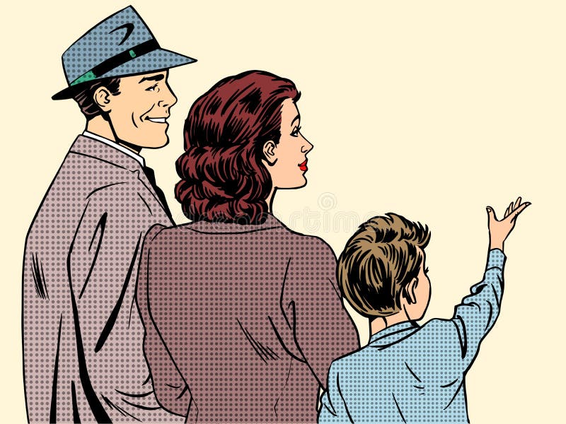 Retro Family Stock Illustrations – 61,772 Retro Family Stock ...