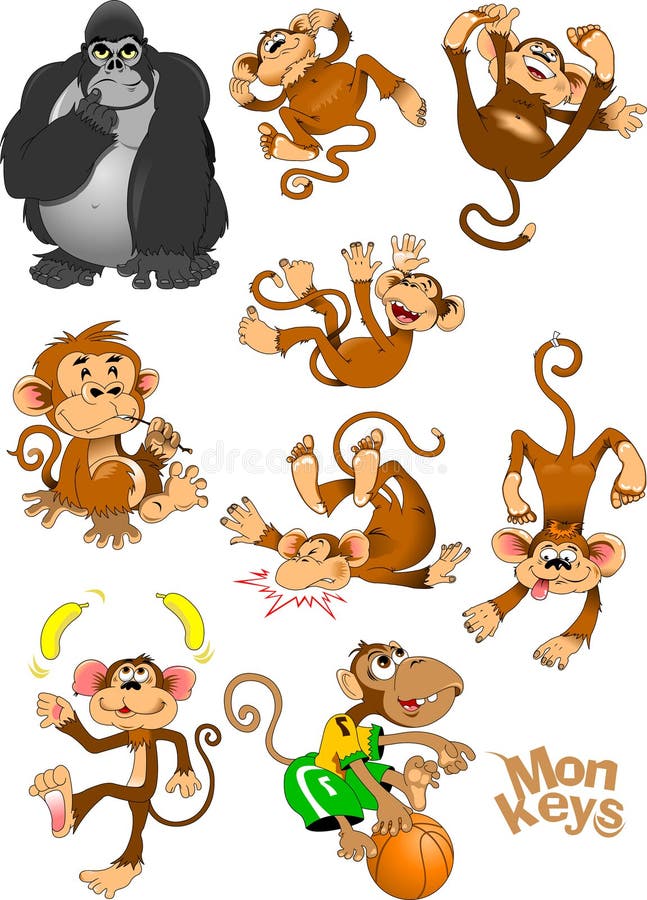 Family Monkeys Stock Illustrations – 193 Family Monkeys Stock ...