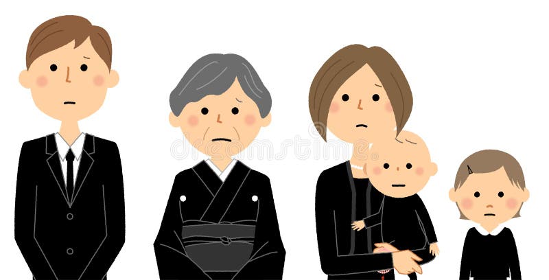 Mourning Family, Weeping Woman, Painted with Watercolors on Textured ...