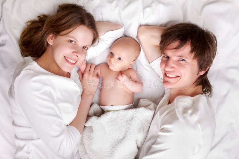 Family with newborn baby stock photo. Image of cute, person - 23882336