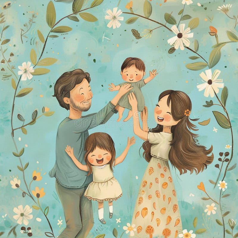 Family Nuances: Seamless Texture of Love and Unity on Family Day. Stock ...