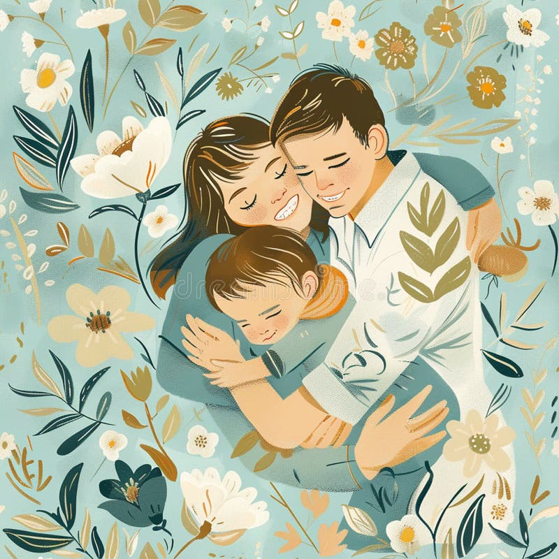 Family Nuances: Seamless Texture of Love and Unity on Family Day. Stock ...