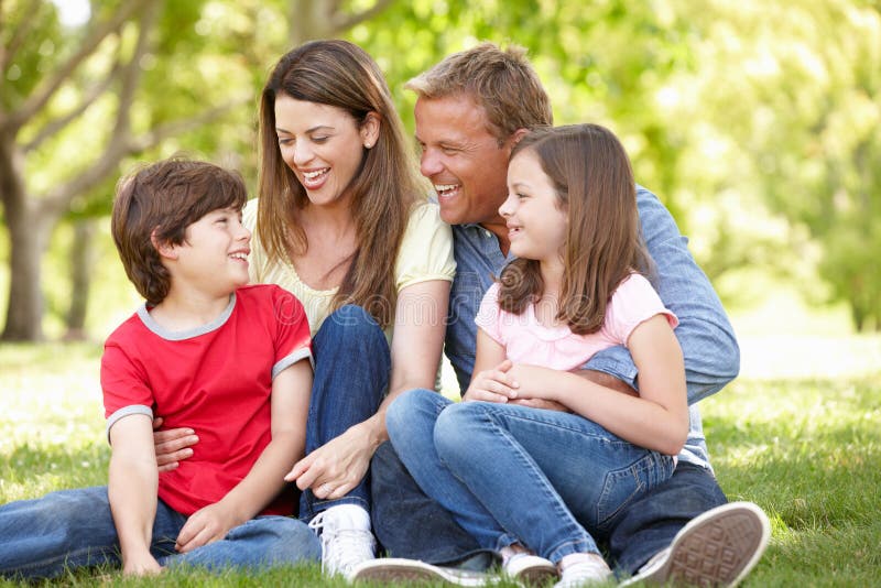 Family outdoors stock image. Image of park, horizontal - 23709249