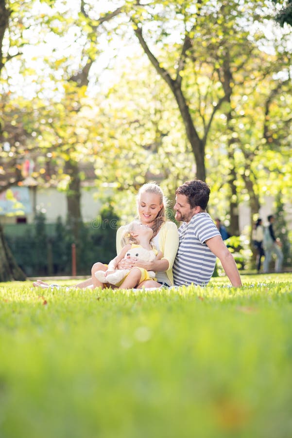 Family outdoors stock photo. Image of bonding, girl, infant - 35747360