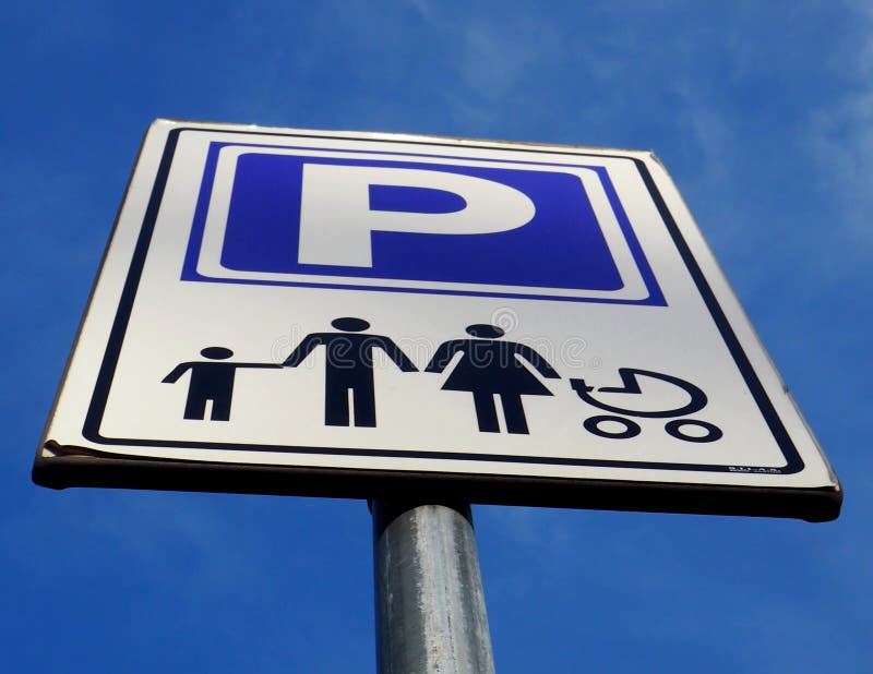 Family only parking sign stock photo. Image of street - 87978070