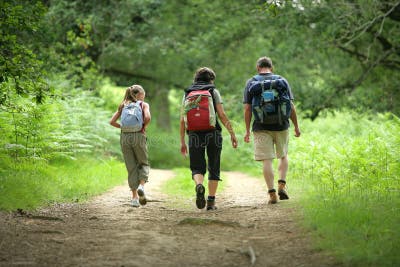 Family on a path stock photo. Image of people, plants - 8977900
