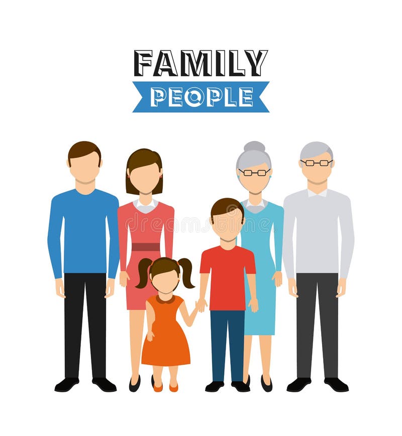 Family people stock vector. Illustration of mother, grandmother - 59222651