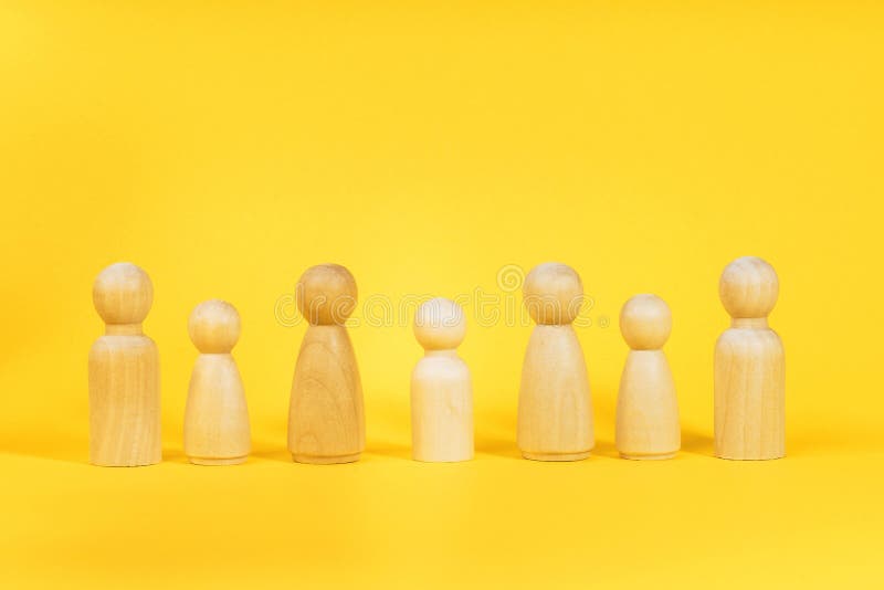 Family People Figures on Red Background. Concept of Family, Values ...