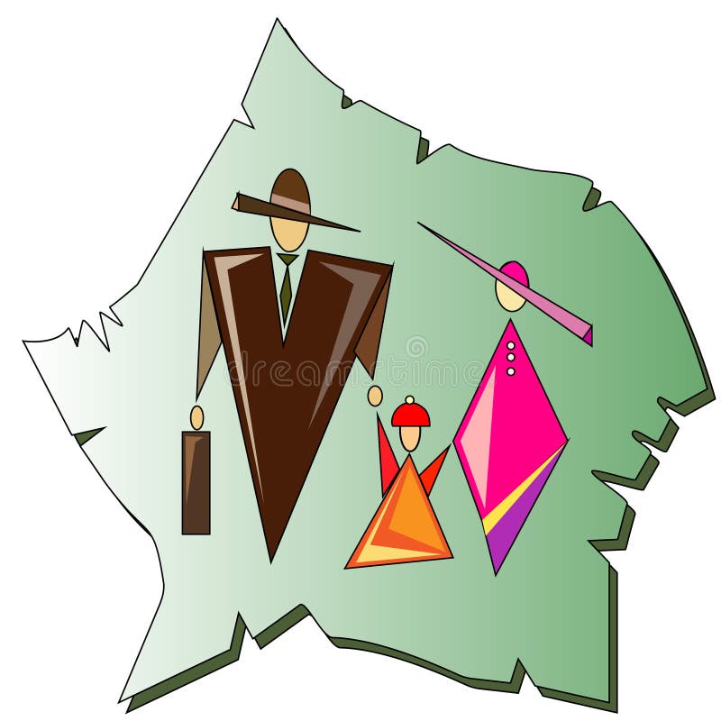 A perfect family from USA stock vector. Illustration of fashion - 94595719