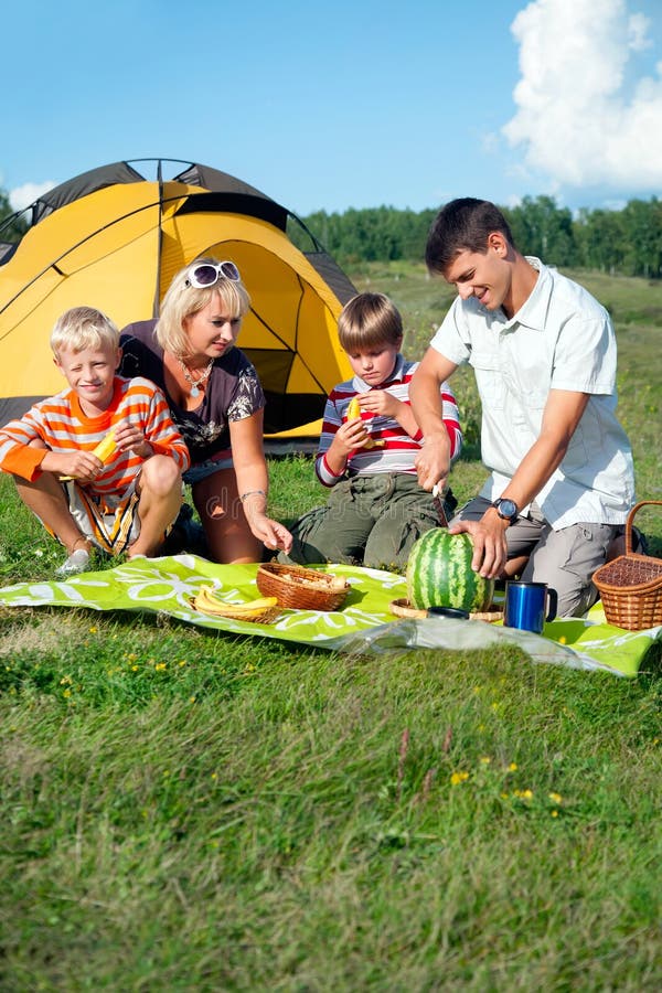 Family picnic stock photo. Image of couple, mother, happy - 19512982
