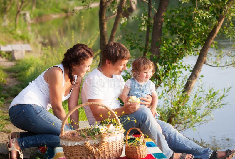 Family on picnic stock image. Image of mother, adult - 29374909