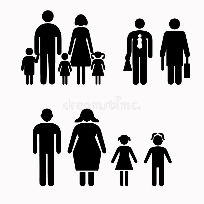 Family pictogram stock vector. Illustration of profile - 312566401
