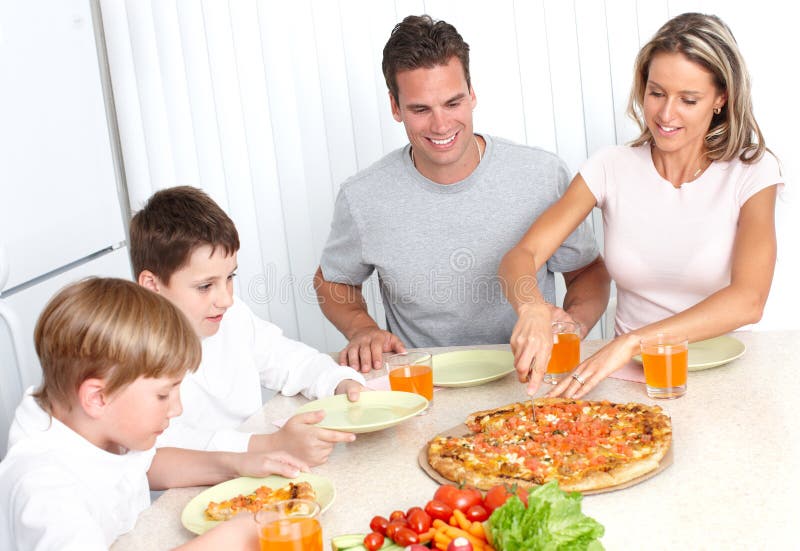 Family pizza stock photo. Image of mother, generation - 14531552