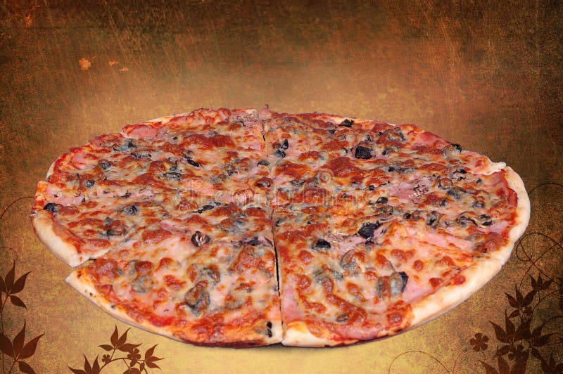 Family pizza stock photo. Image of dishes, redolent, dinner - 28943248