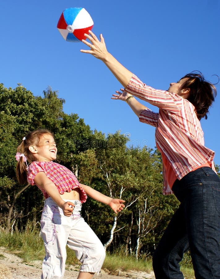 Family playing ball stock photo. Image of daughter, people - 14484040