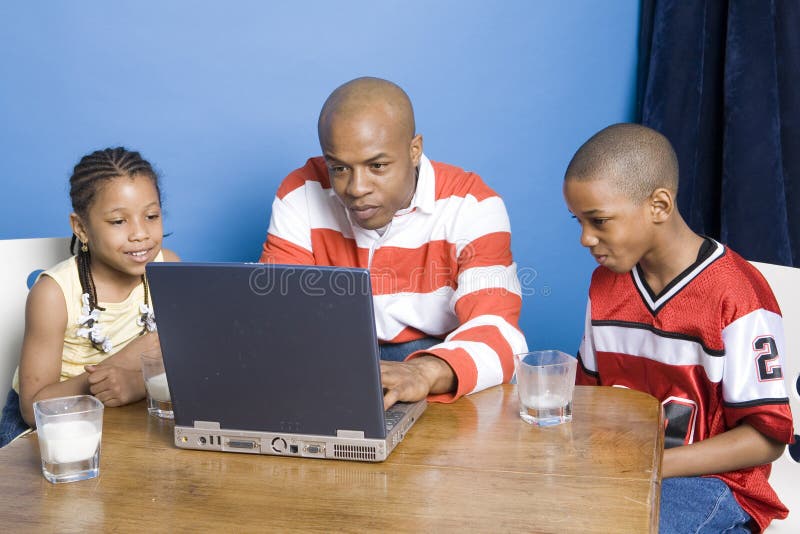 Family Playing Computer Games Stock Image - Image of black, african: 714655