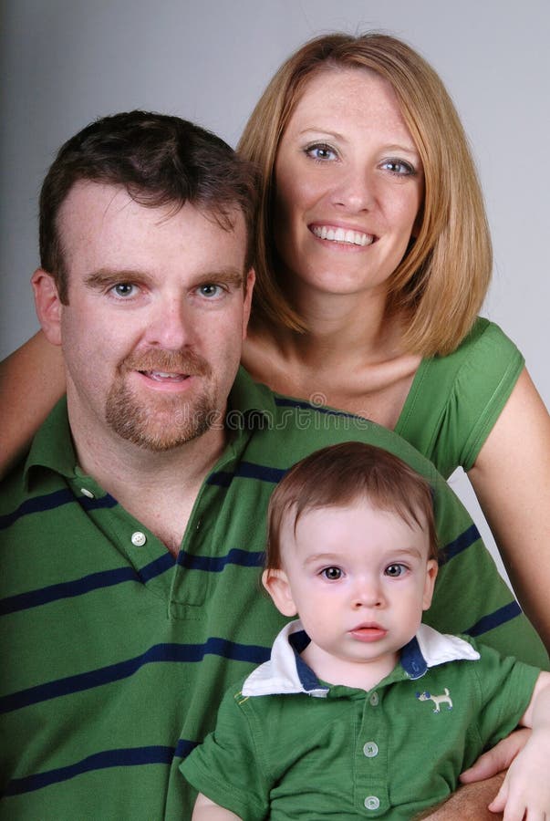 American Family Portrait with Father Mother Daughters Stock Photo ...