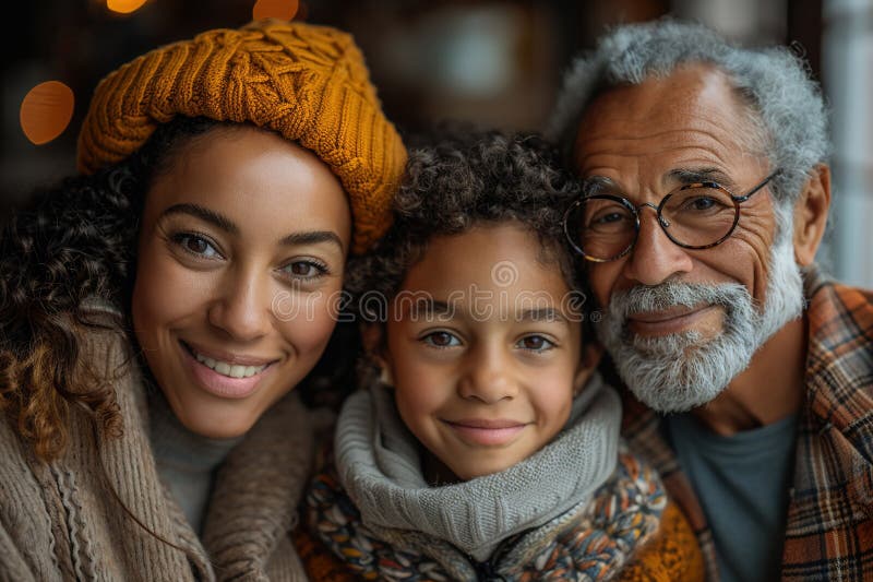 A Family Portrait with Multiple Generations Diverse and Inclusive Stock ...
