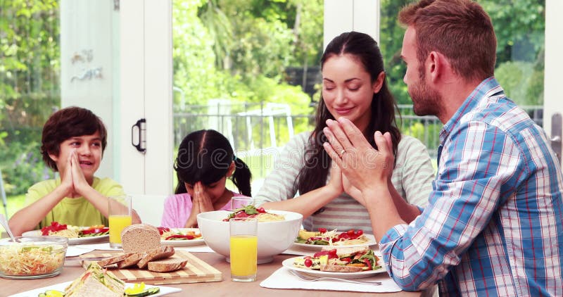 Family, Praying and Eating Food with Gratitude, Faith and Respect ...
