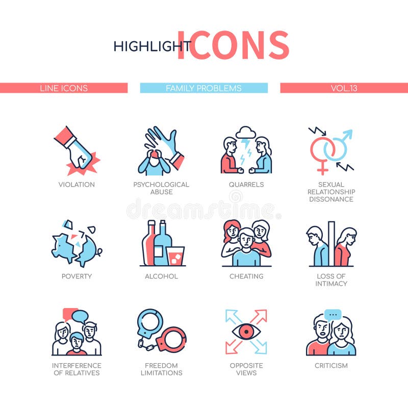 Family Problems Icons Stock Illustrations – 141 Family Problems Icons ...