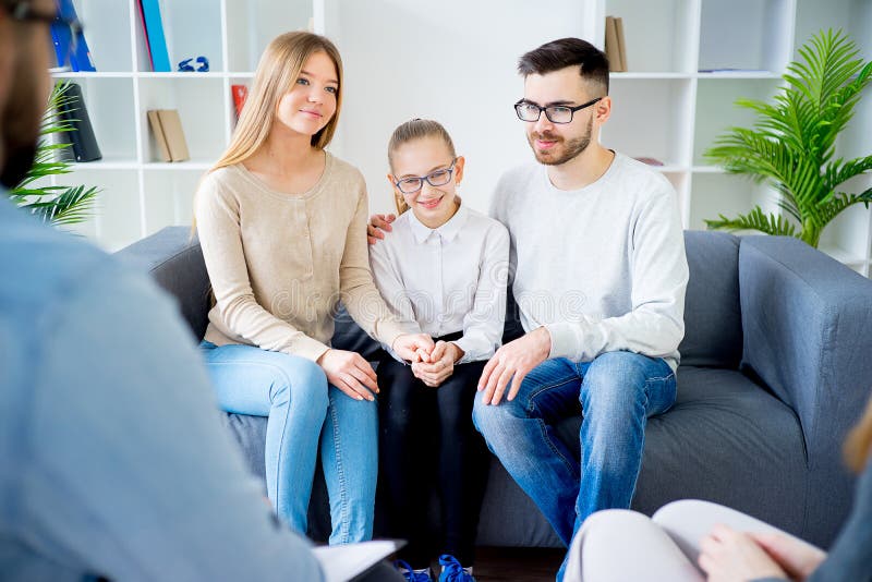 Family with psychologist stock image. Image of marriage - 89819003