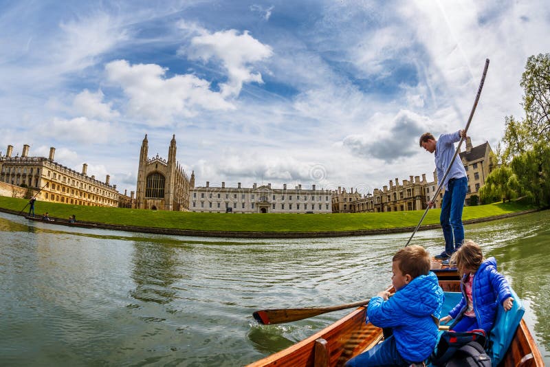 Family Punting in Cambridge Stock Photo - Image of parenting, gothic ...