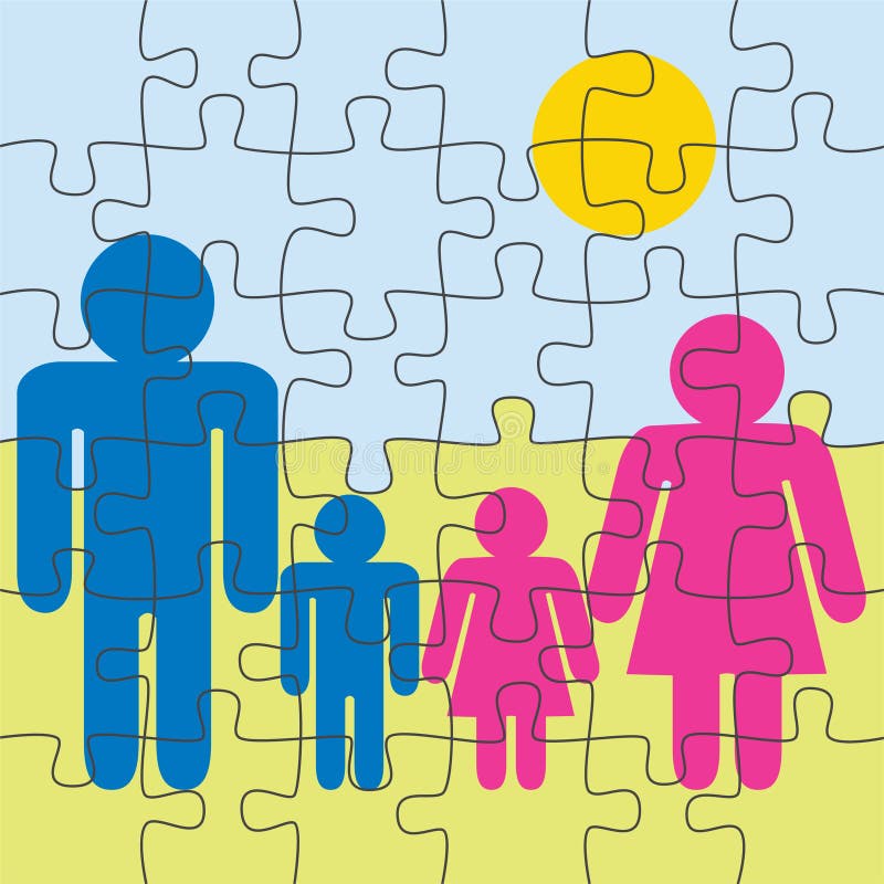 Family Puzzle Royalty Free Stock Image - Image: 13608176