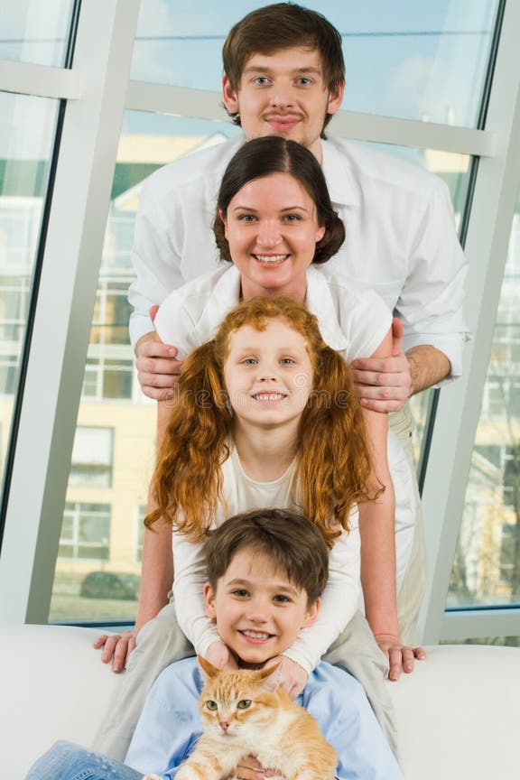 Family pyramid stock photo. Image of husband, girl, lifestyle - 9057454