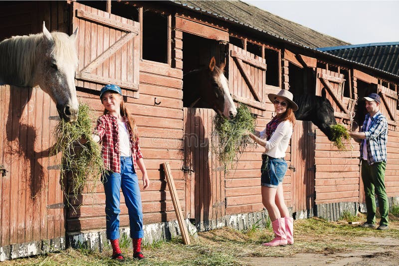 Family ranch stock photo. Image of walk, daddy, unity - 65137144
