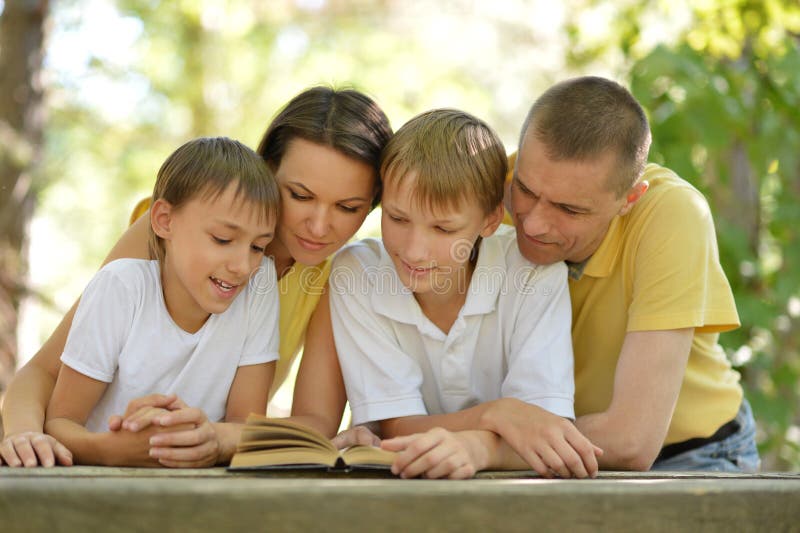 Family reading books stock image. Image of children, family - 86182149