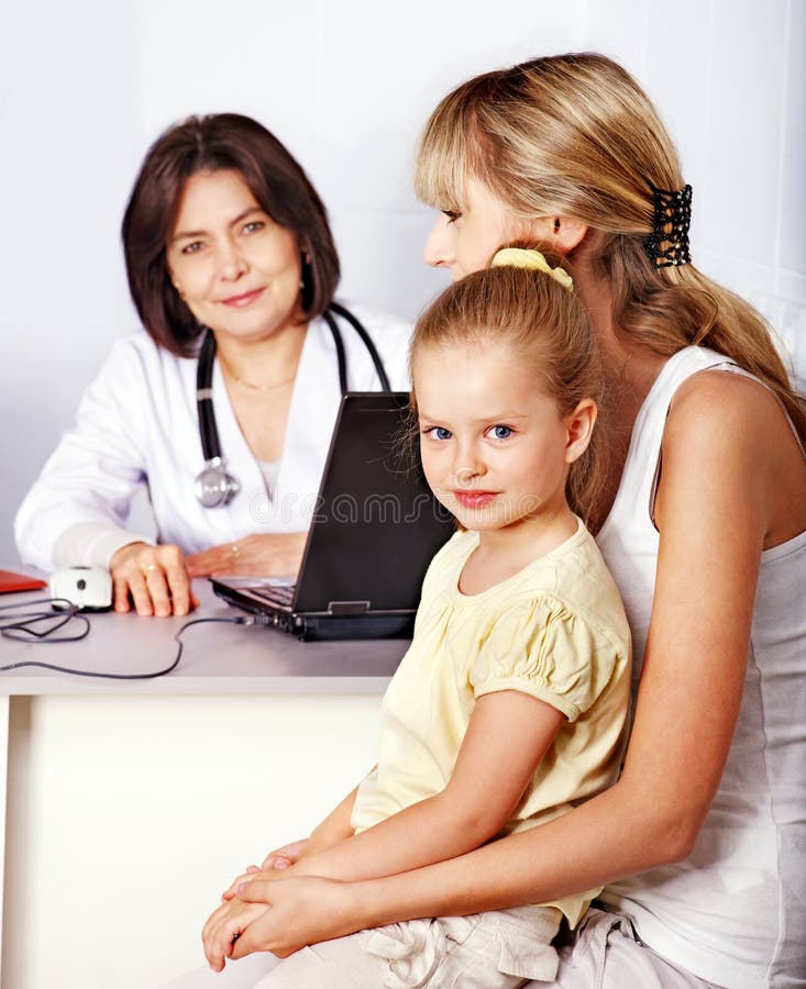 Family on Reception at Doctor. Stock Photo - Image of healthcare ...