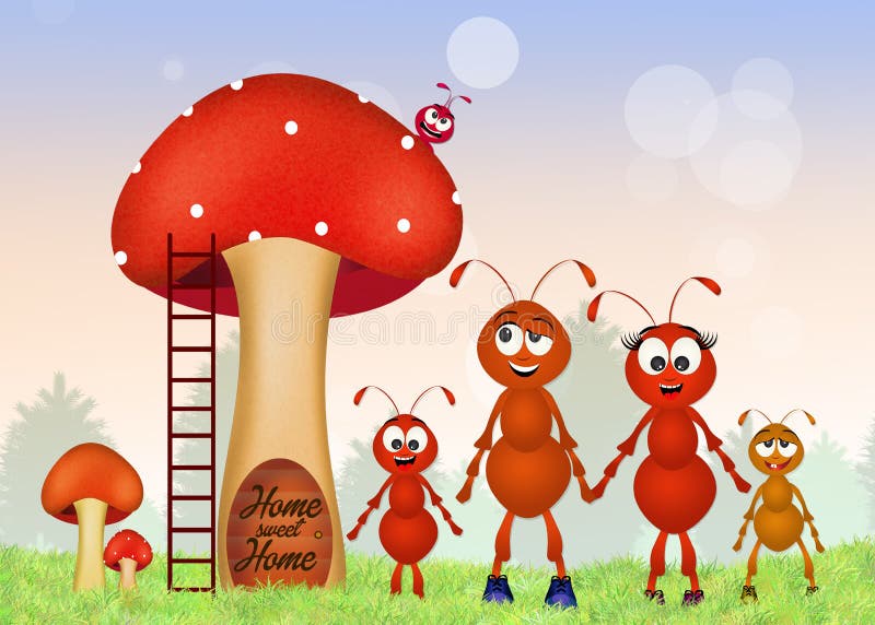 Family of ants stock illustration. Illustration of family - 61484378