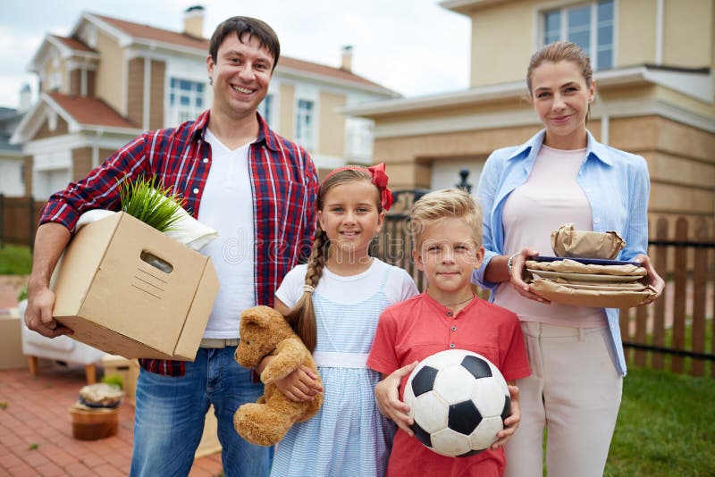 Family relocation stock photo. Image of sell, moving - 90289036