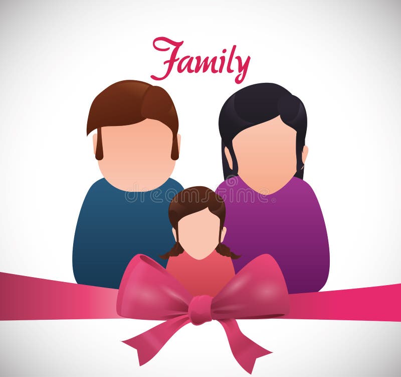 Family and roles design stock vector. Illustration of girl - 63733473