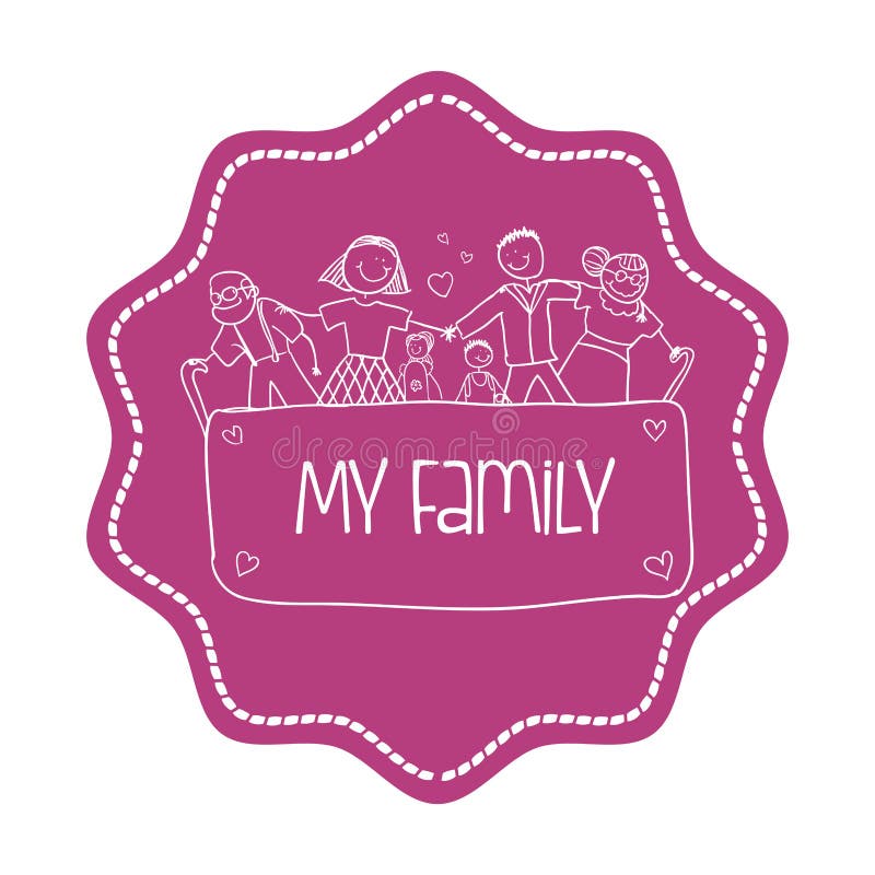 Family and roles design stock vector. Illustration of character - 63733927