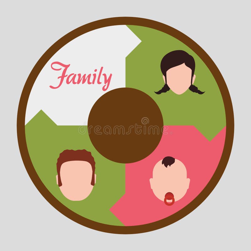 Family and roles design stock vector. Illustration of vector - 63733605
