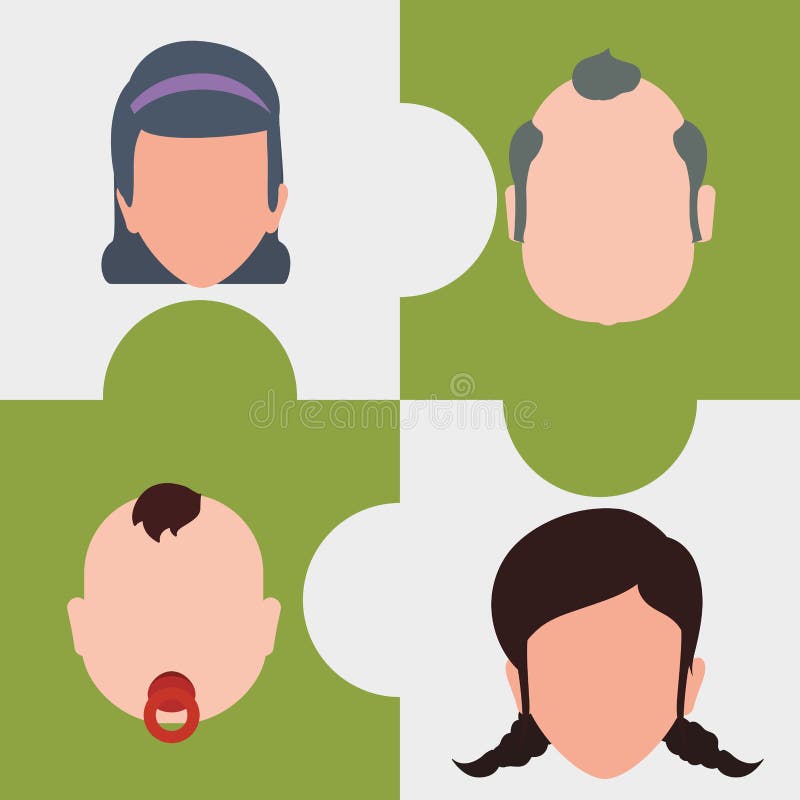 Family and roles design stock vector. Illustration of happy - 63733645