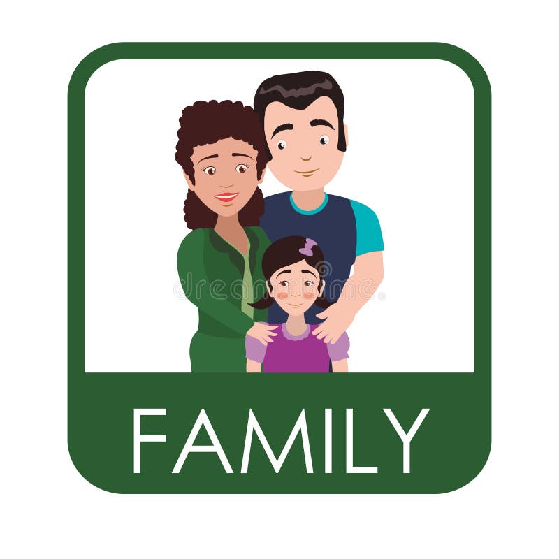Family and roles design stock vector. Illustration of adorable - 63733744