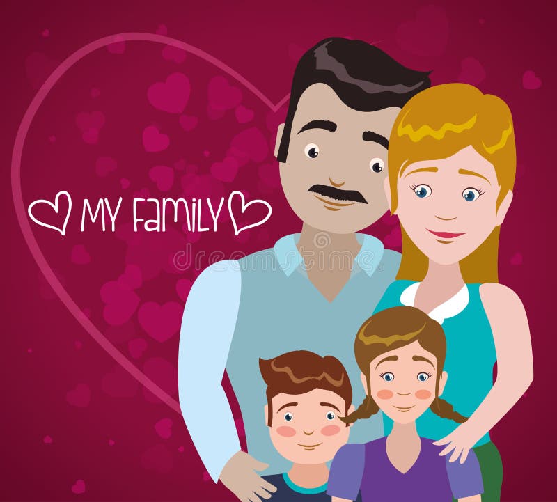 Family and roles design stock vector. Illustration of character - 63733927