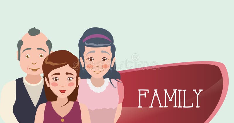 Family and roles design stock vector. Illustration of style - 63734065