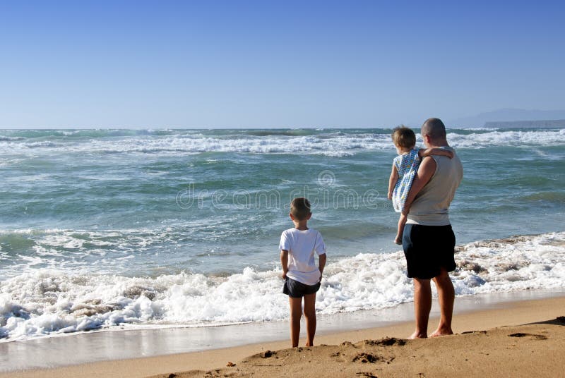Family at the sea stock image. Image of children, dramatic - 25845027