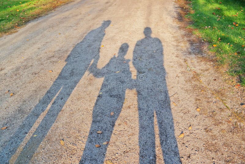 Winter family shadow stock image. Image of male, december - 1876625