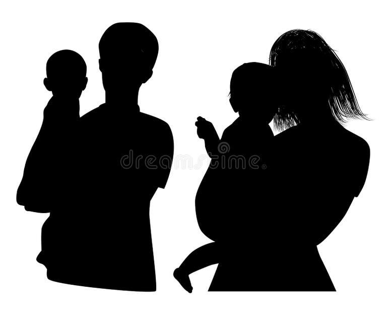 Family shape stock vector. Illustration of child, love - 85393981